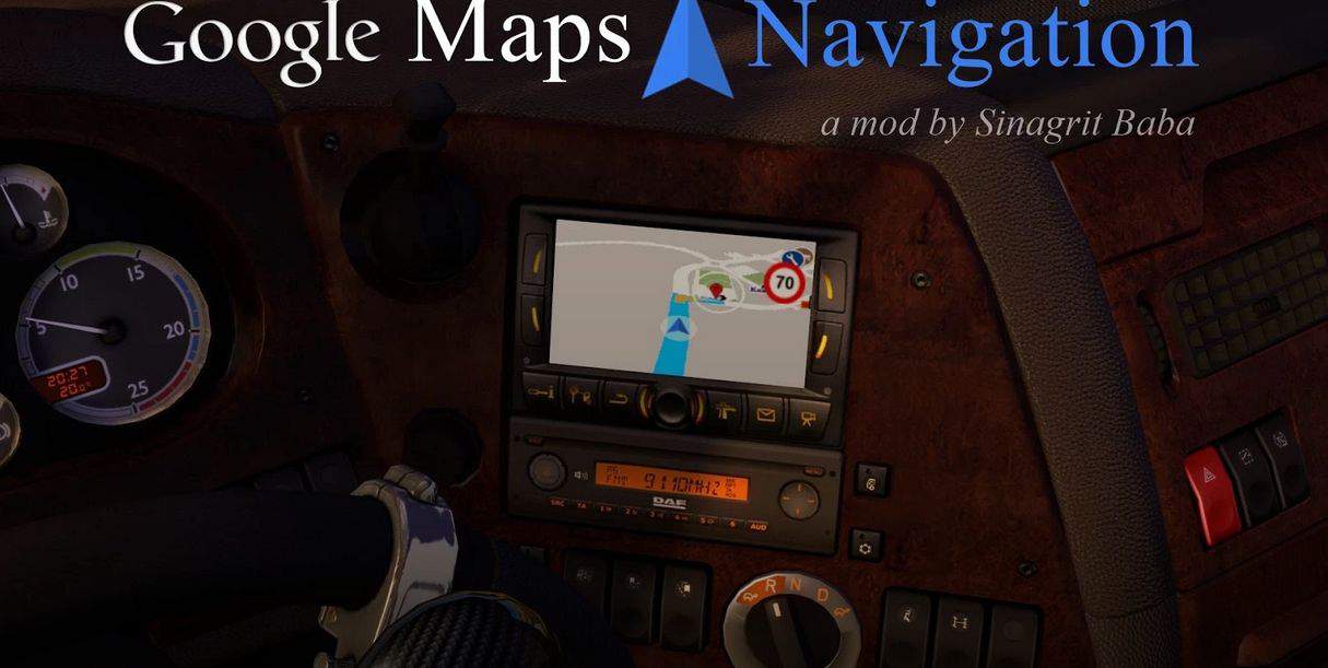 Google Maps Navigation v3.1 - ETS2 Mod Download