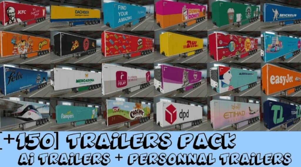 Realistic Trailers Pack v22.1 - ETS2 Mod Download