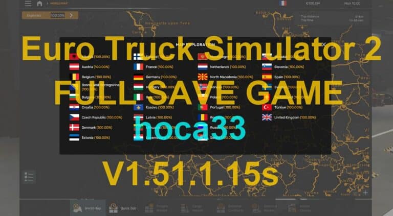 Save Game v1.51.1.15s - ETS2 Mod Download