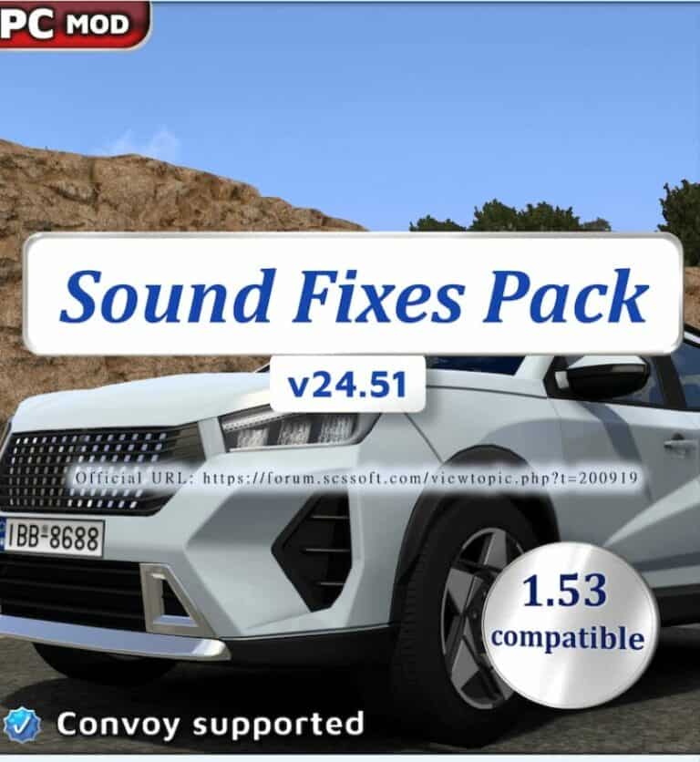 Sound Fixes Pack v24.51 for ETS2 1.53 open beta only - ETS2 Mod Download