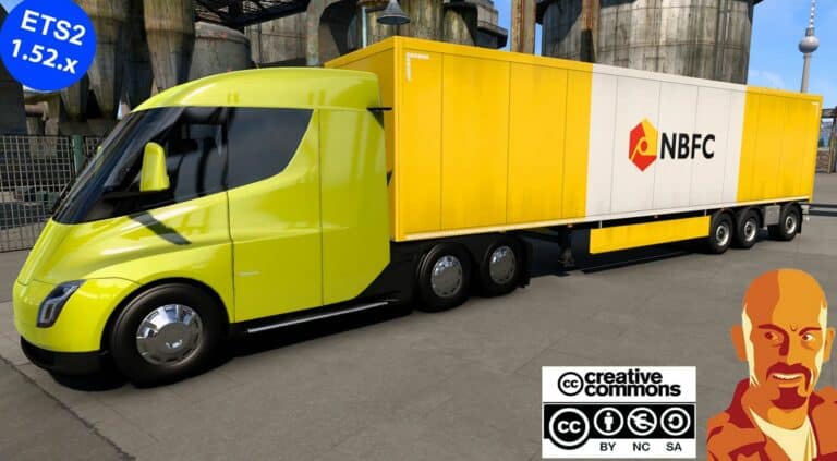 TESLA SEMI TRUCK v1.0 ETS2 1.52.x - ETS2 Mod Download