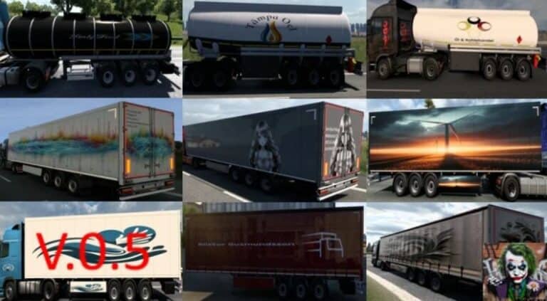AI Traffic Trailer Paint-Job Pack v0.5 - ETS2 Mod Download