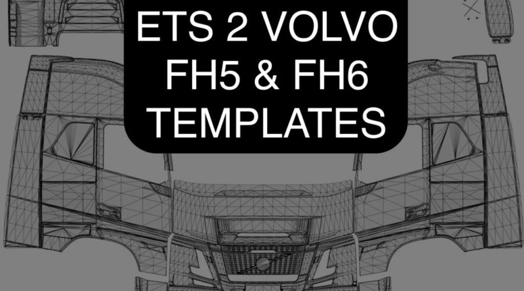 Volvo FH5 & FH6 Skin Templates v1.0 - ETS2 Mod Download