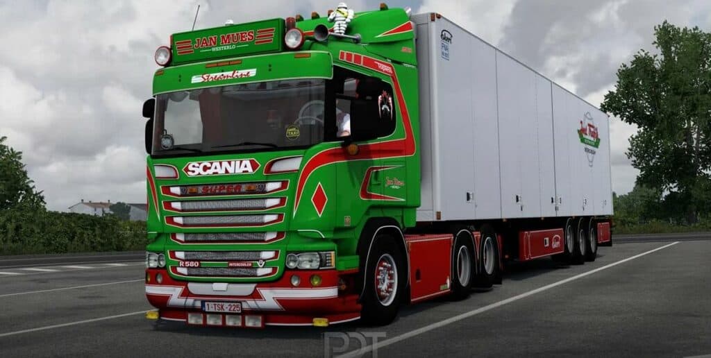 Scania R580 Jan Mues+Trailer v9.0 1.53 - ETS2 Mod Download
