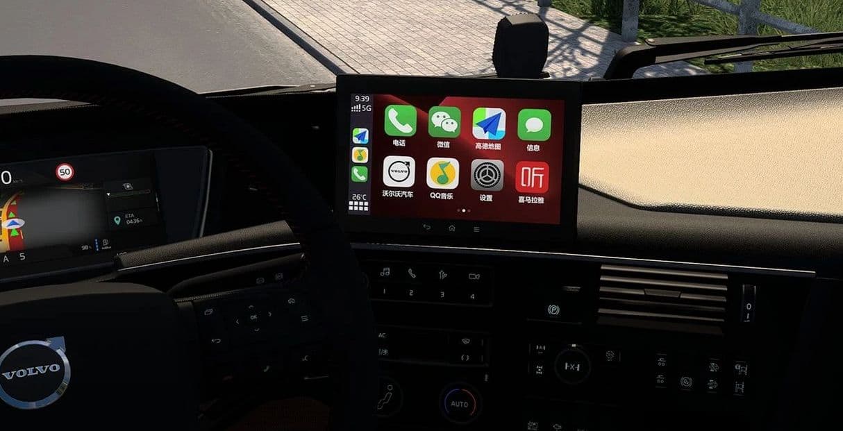 Volvo FH5 & FH6 CarPlay v1.1 - ETS2 Mod Download